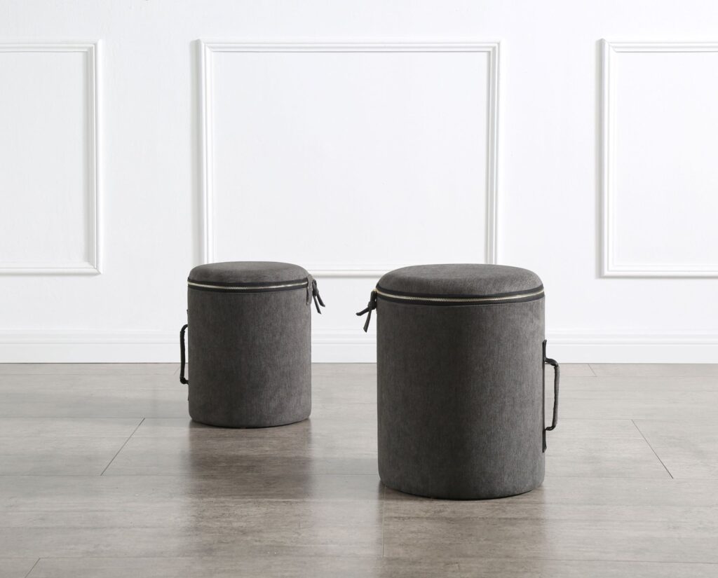 Travel Storage Stools Set Of 2 Grey - Apley Beds