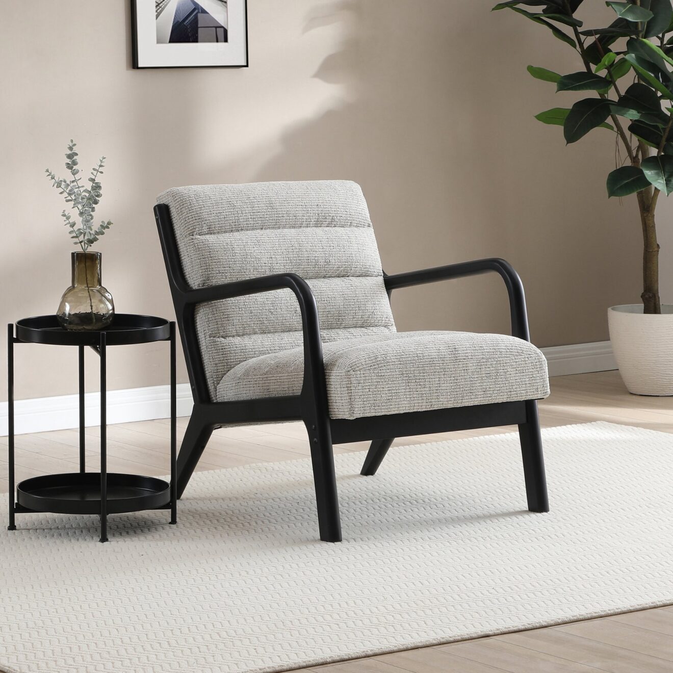 Inca Lounge Chair - Black Frame - Apley Beds